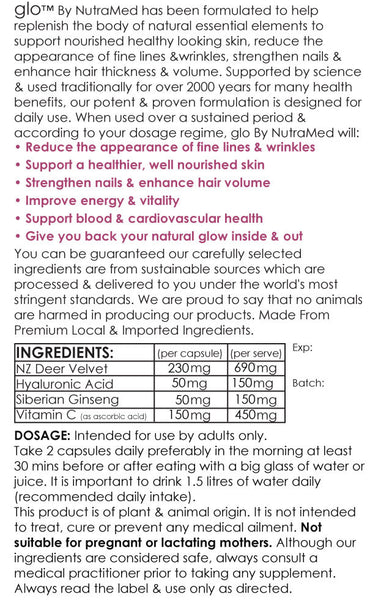 glo® - Premium Anti-Ageing Dietary Supplement 90 Capsules (1 Month Sup ...